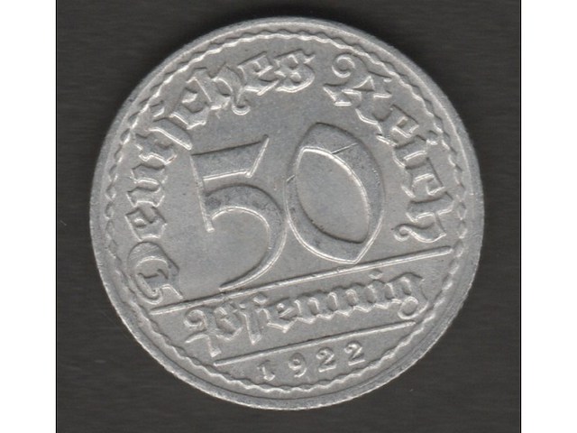 50 Pfennigs - 1922D - Nemačka