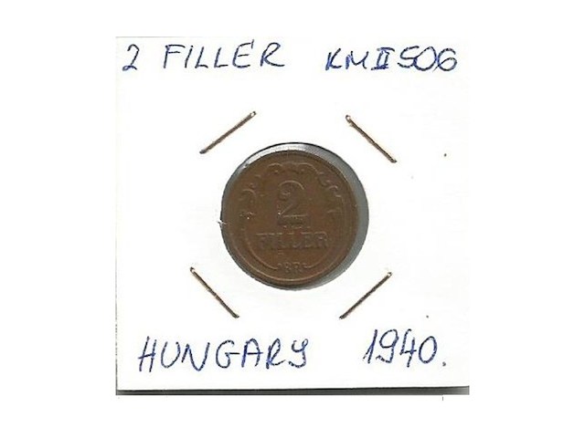 c4 Madjarska 2 filler 1940. KM#506