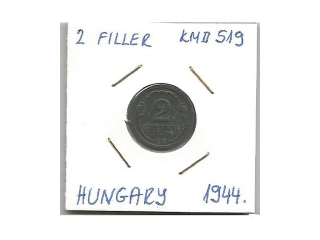 a5 MADJARSKA  2 filler 1944. KM#519