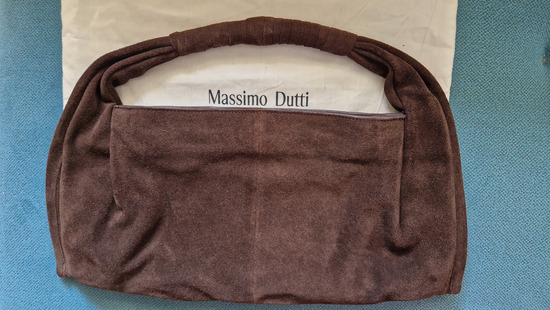 Massimo Dutti torba od prevrnute kože