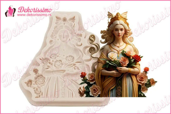 Silikonska modla princeza sa cvećem – K4925