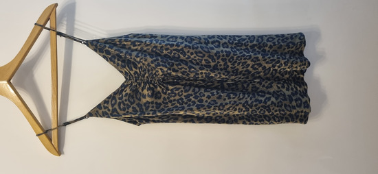 Zara leopard silk dress haljina M