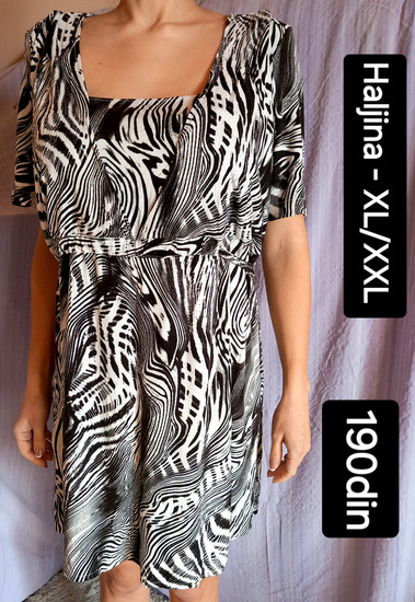 Haljina crno bela XL/XXL