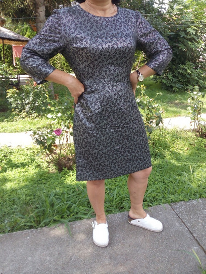 Crno srebrna haljina M