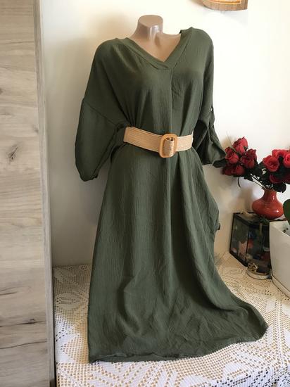 Nova zelena falta kais i dzepovi haljina M/L