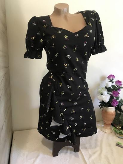 Nova crna zuti i beli cvetici S/M