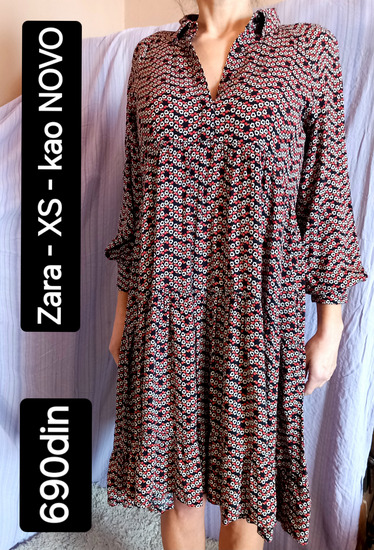 Zara lepršava haljina XS/34 - kao NOVO