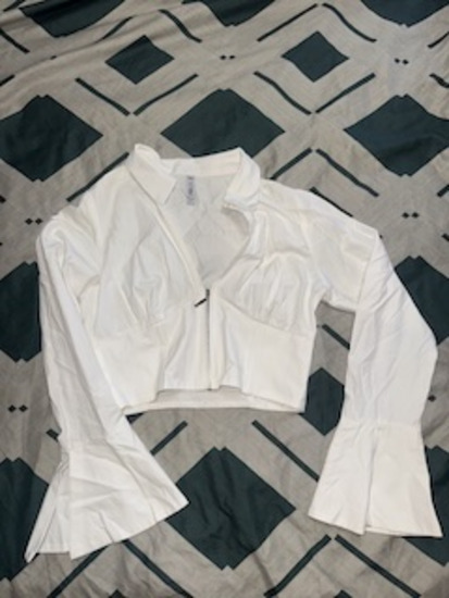CROP TOP BELA KORSET KOŠULJA