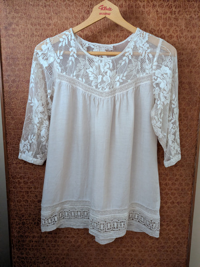 Bluza sa cipkom viskoza-svila