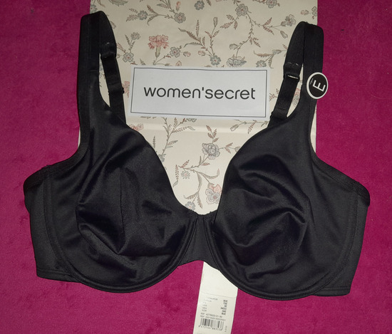 WS crni bralette dupli microfiber, žica 75E NOVO!%