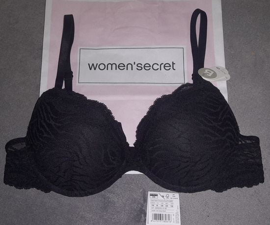 WS crni push up cipka brus 70B NOVO!%
