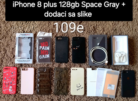 Iphone 8 plus 128gb punjač prvi vlasnik SUPER