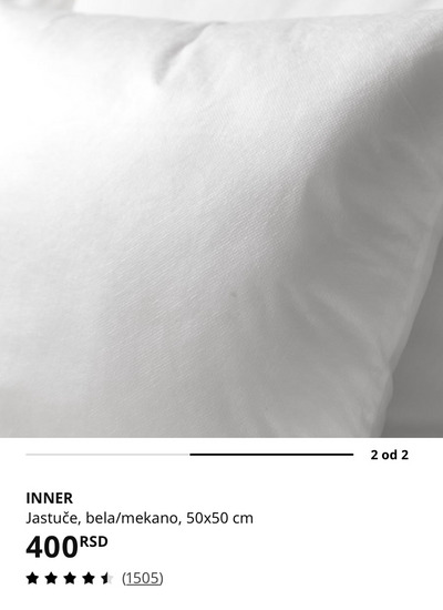 INNER jastuče 50cm x 50cm - neotpakovano!