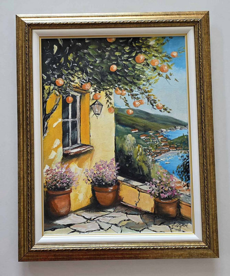 Ulje na platnu - Pogled na zaliv, prelepa slika!