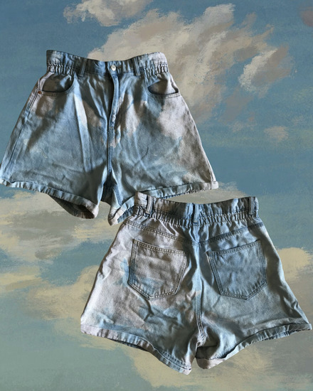 tie-dye teksas šorts