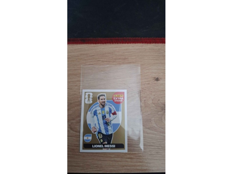 Messi extra sticker 2026 - Zlatni