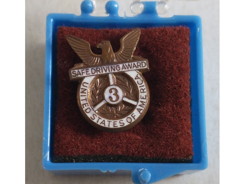 oznaka vojna SAFE DRIVING AWARD 3 USA