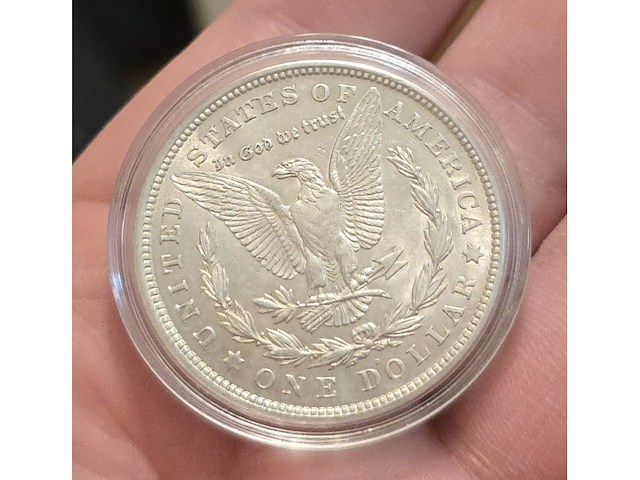 Srebrnjak Morgan Dollar, 1921. D, u kapsuli