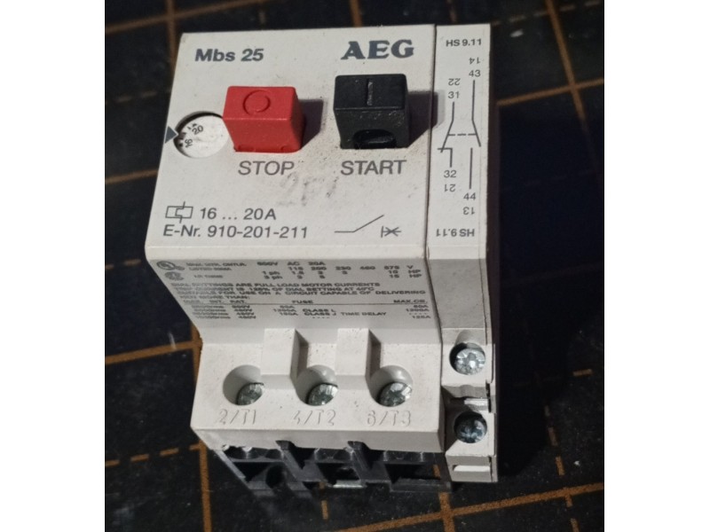 DM sklopka AEG 16-20A 3P+NO+NC