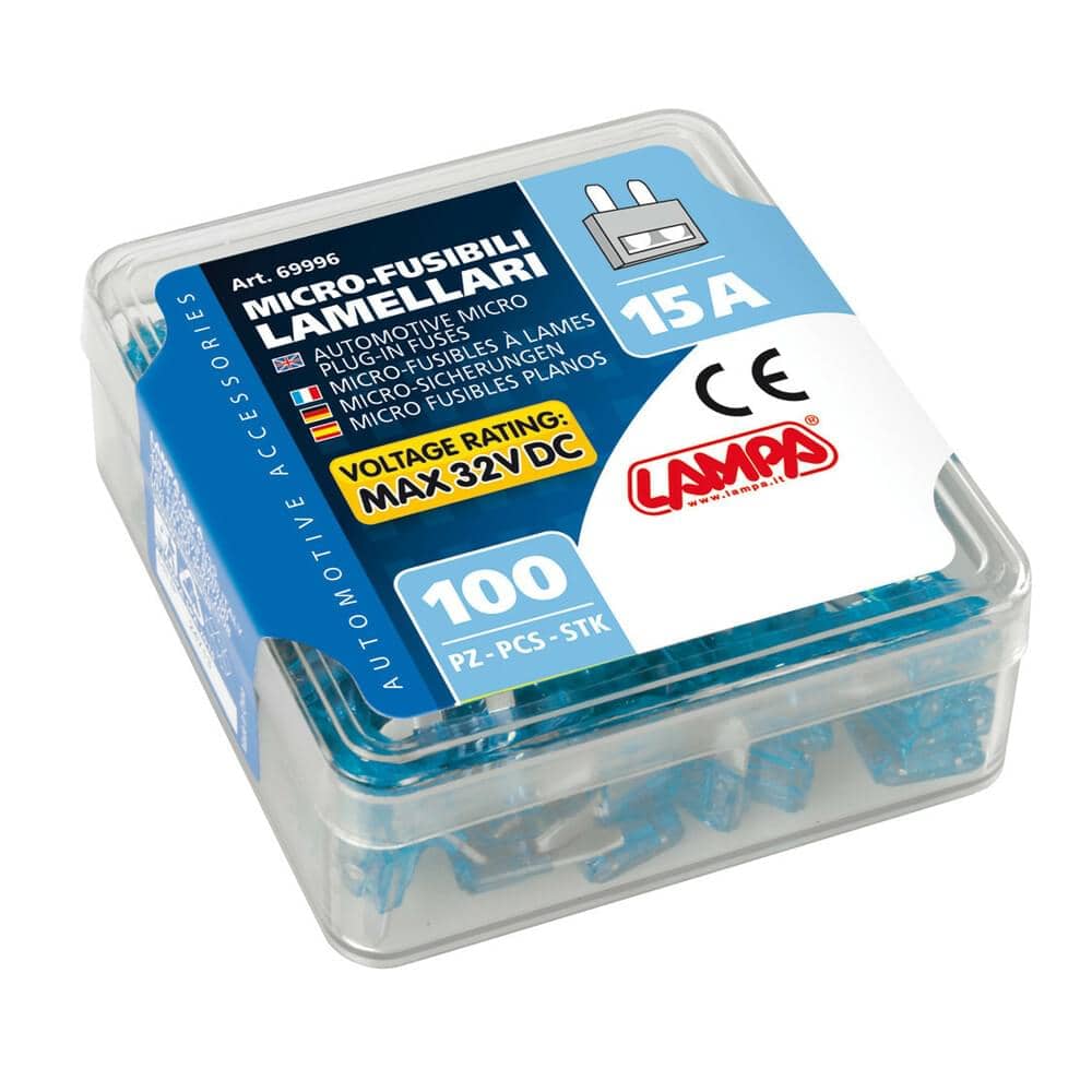 Osiguraci mini ubodni 15A 12/32V (100 kom) – Lampa 69996