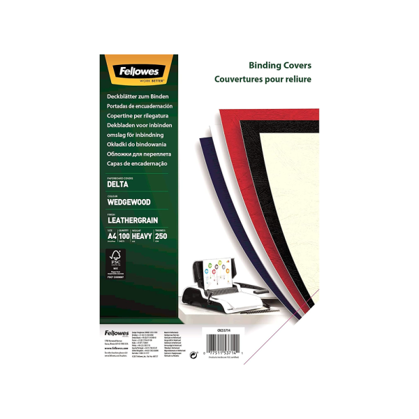 Fellowes Karton za koričenje Fellowes Delta A4 5371403 sivo/plava