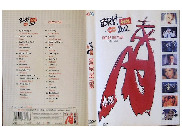 BRIT AWARDS 2002 - 25 HIT VIDEOS - DVD