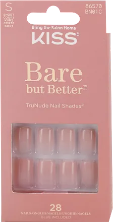 KISS
Bare but Better veštački nokti, veličina: S short - Nudies, 1 kom