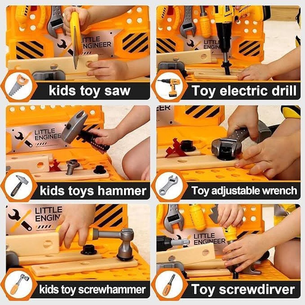 Dečiji set alata “Little Engineer” – radni sto + kofer - Kompletan