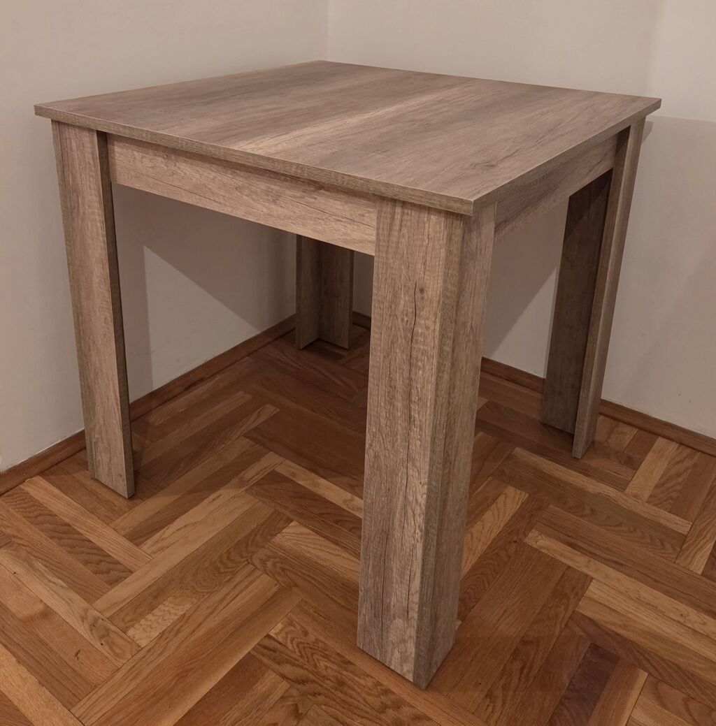 Trpezarijski sto od univera 18mm u dezenu Kenion oak Dimenzije 80x80