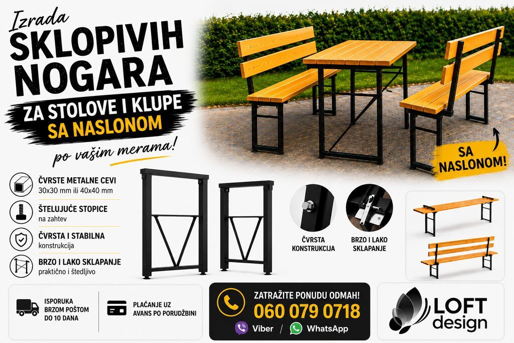 SNIŽENO – MEHANIZAM ZA SKLOPIVE STOLOVE I KLUPE – VRHUNSKI KVALITET