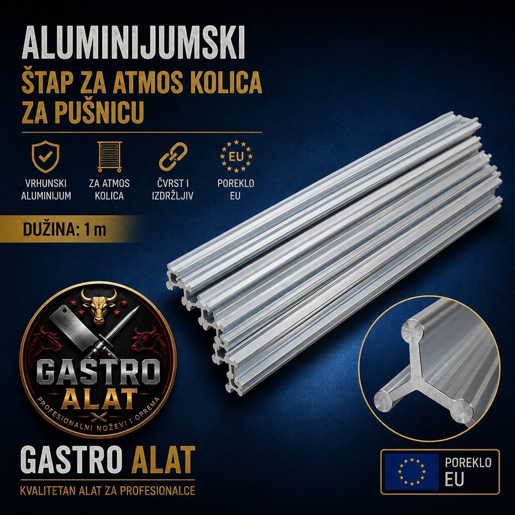 ALUMINIJUMSKI ŠTAP ZA ATMOS KOLICA / PUŠNICU – 1 m | Poreklo EU