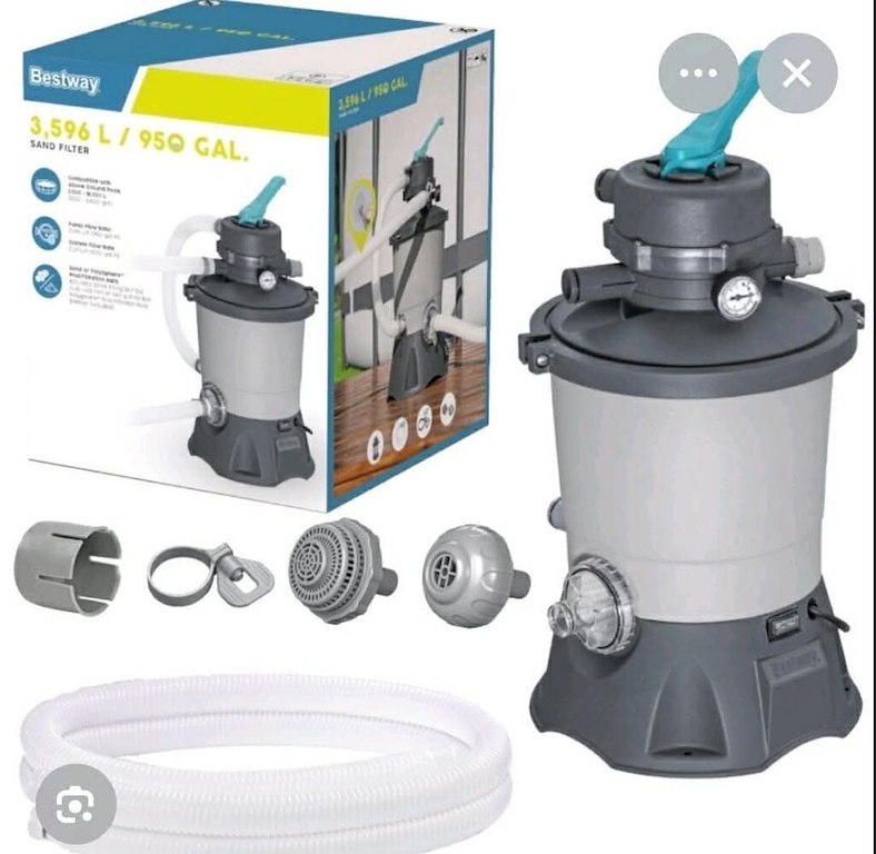 Bestway peskoviti filter za bazen – kapacitet 3.596 l/h (950 gal/h) -