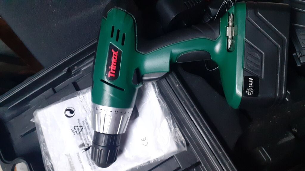 Akumulatorska bušilica/odvijač Trimax 14.4V u koferu. Karakteristike