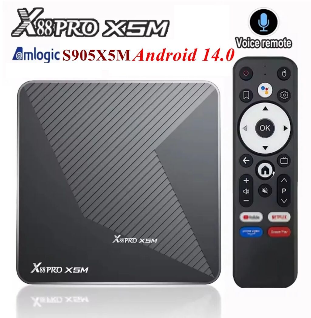 X88 PRO X5M Android TV Box Uz uređaj dobijate iptv televiziju, filmsku