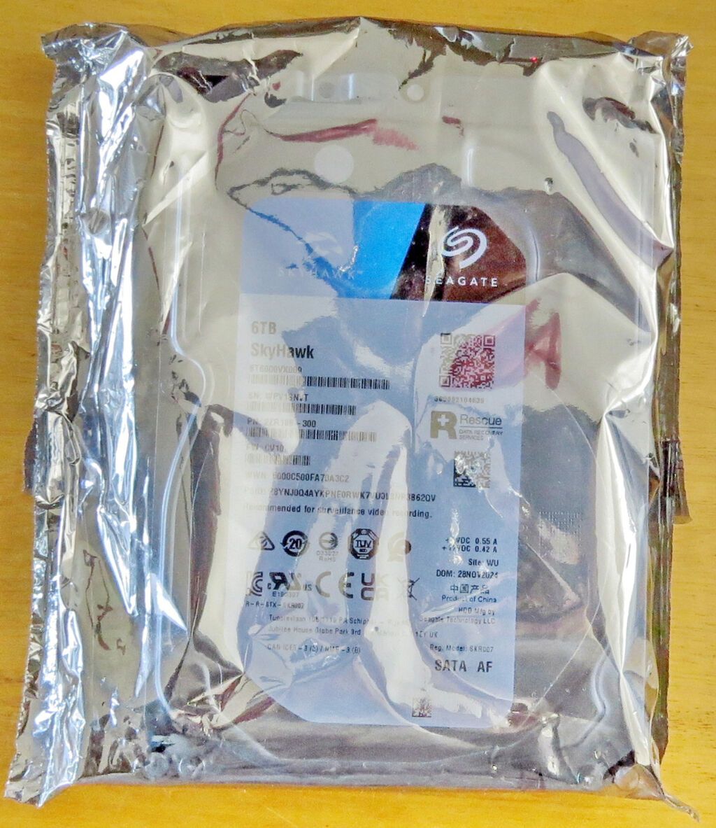 Nov, neotpakovan SEAGATE SkyHawk AI 6TB, ST6000VX009, Surveillance 4