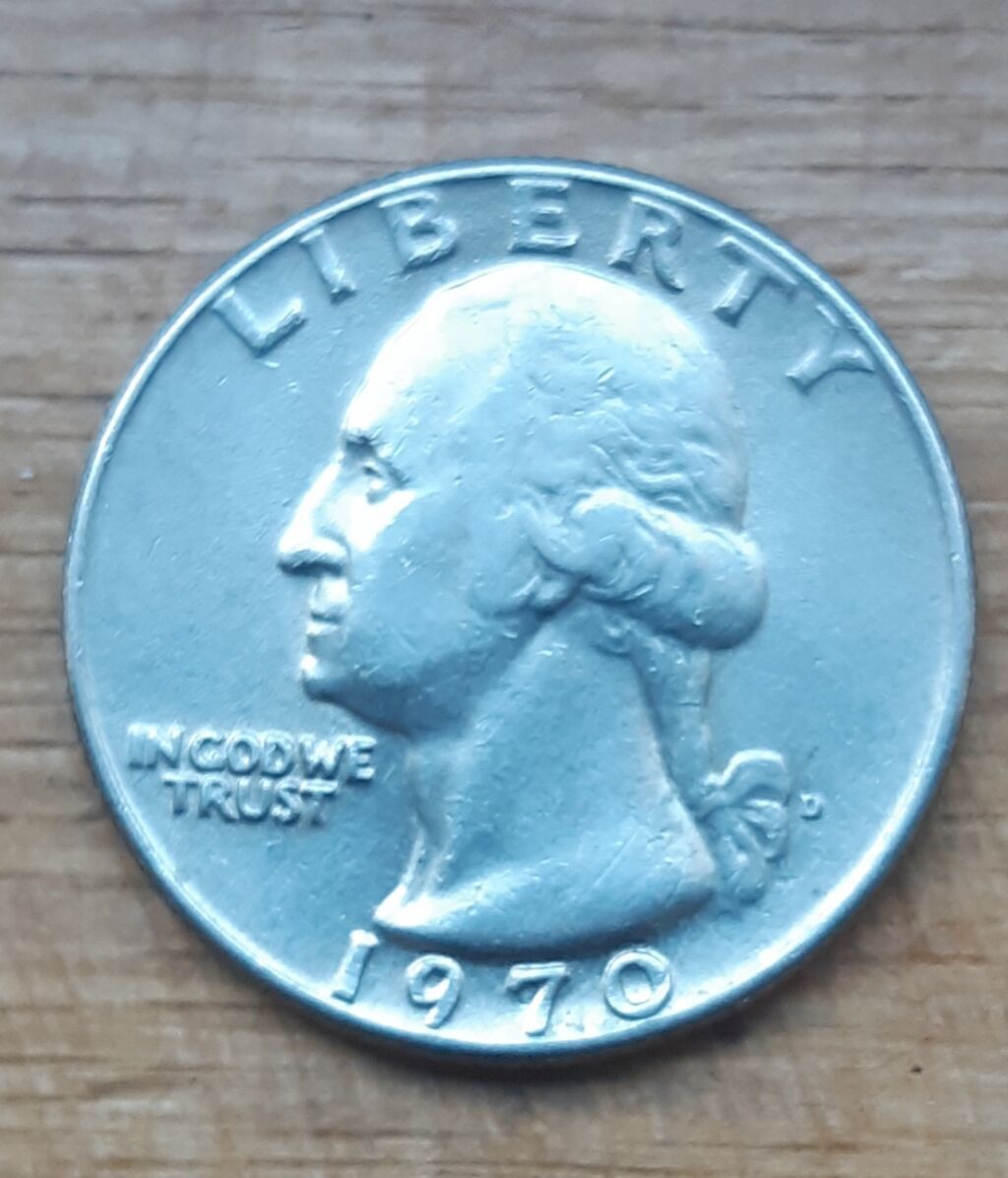 Sjedinjene Države – Washington A UNC quarter, 1970, kovnica „D”