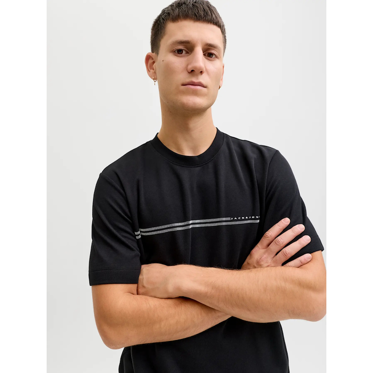 J&J Crna Muška Majica JCOFUSION CHEST BRAND