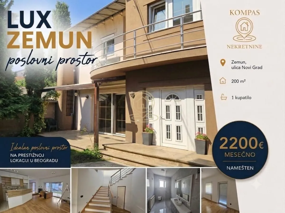 Izdavanje, poslovni prostor, 200m², Zemun Novi Grad, Zemun Sve Podlokacije