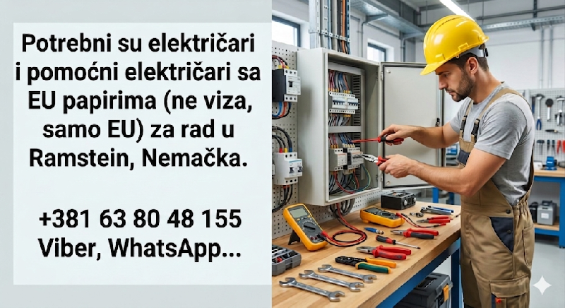 Električari za Ramstein, Nemačka.