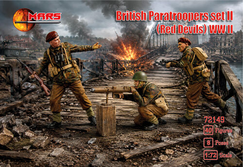 NEW! Mars 72149 British WWII Paratroopers Set 2 - Red Devils (40 Figures / 8 Poses)