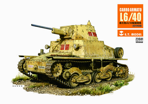 ET Model Z35-01 Italian WWII Light Tank L6/40 - Full Internal