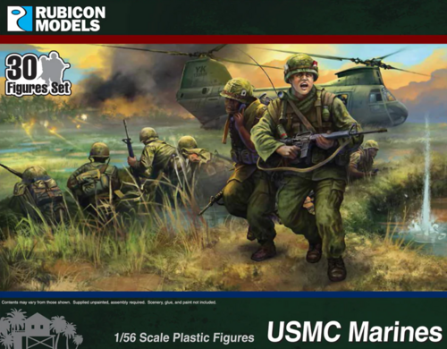 NEW! Rubicon Models 281002 USMC Marines and Command (30 Figures)