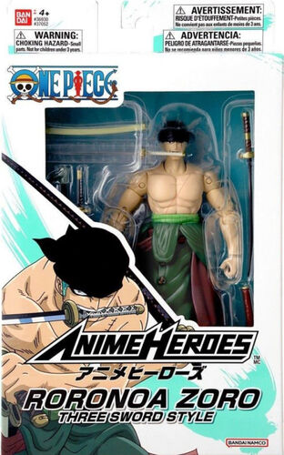 Bandai AH37052 Anime Heroes One Piece Roronoa Zoro (Three Sword Style)