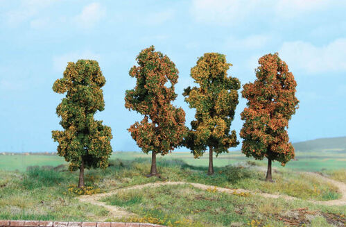 NEW! Heki 2002 Autumnal Trees 11 cm (4 pcs)