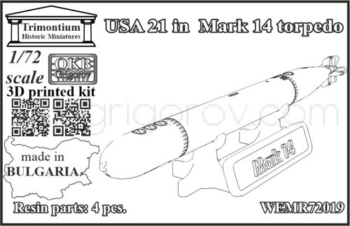 OKB Grigorov WEMR72019 US 21 in Mark 14 Torpedo (3D-Printed)