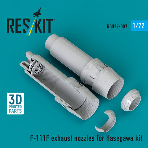 NEW! RES/KIT U72-0307 General Dynamics F-111 F - Exhaust Nozzles (for Hasegawa Kits / 3D-Printed)