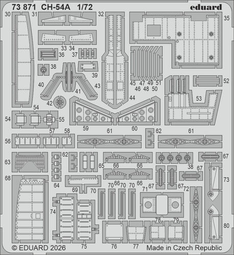 NEW! Eduard 73871 Sikorsky CH-54 A Tarhe - PE Parts (for ICM Kits)