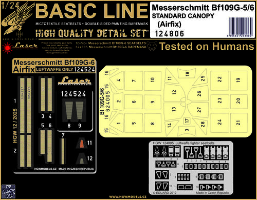 NEW! HGW Models 124806 Messerschmitt Bf-109 G-5 / G-6 - Standard Canopy (for Airfix Kits)