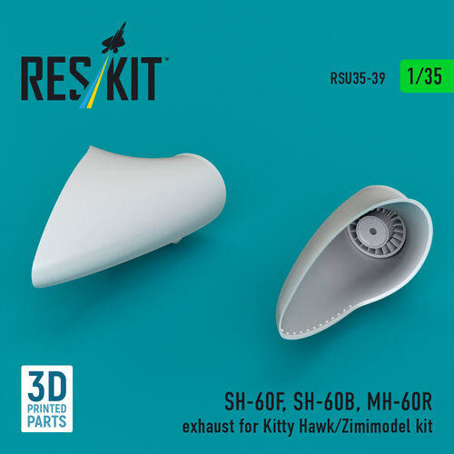 NEW! RES/KIT U35-0039 Sikorsky SH-60F / SH-60B and MH-60R - Exhaust (for Kitty Hawk & Zimimodel Kits / 3D-Printed)