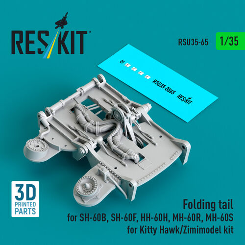 NEW! RES/KIT U35-0065 Sikorsky SH-60B / SH-60F / HH-60H / MH-60R and MH-60S - Folding Tail (for Kitty Hawk & Zimimodel Kits / 3D-Printed)